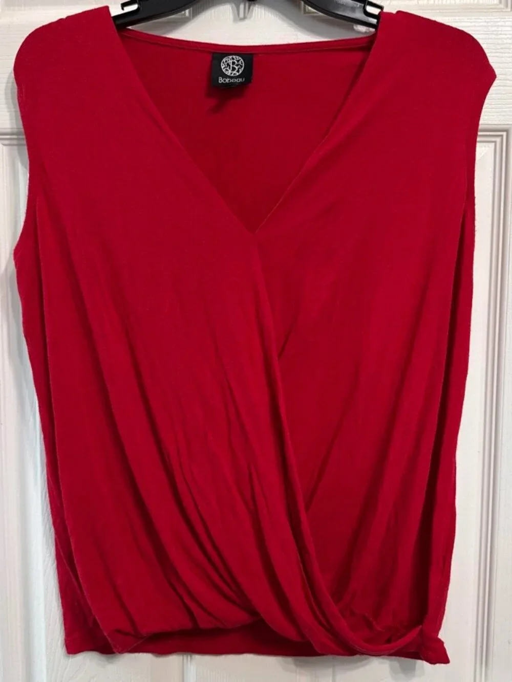 bobeau | Tops | Red Wrap Top With Vneckline Redhot Fashion | Poshmark